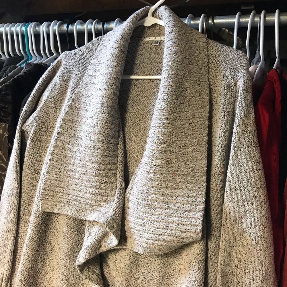 Cabi Waterfall Open Front Long Sweater Cardigan Xs - Gem